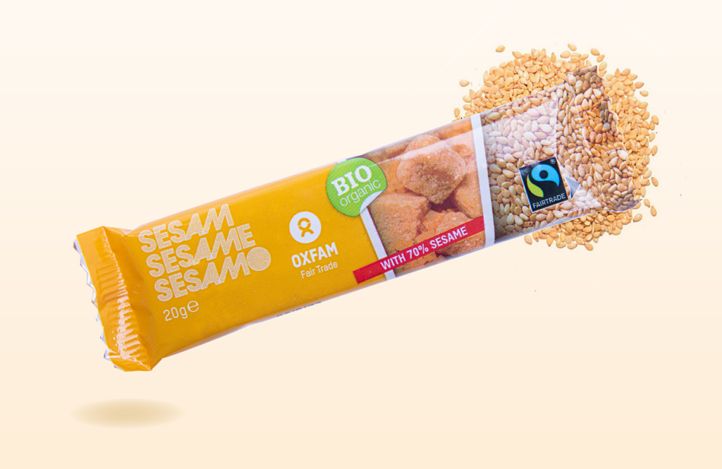 BIO sesame bar now with 70% sesame seeds | Oxfam Fair Trade